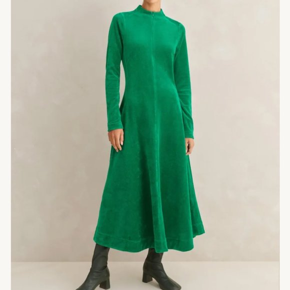 ME+EM | Dresses | Meem Perfect Simplicity Velour Maxi Dress Luxe Cotton ...